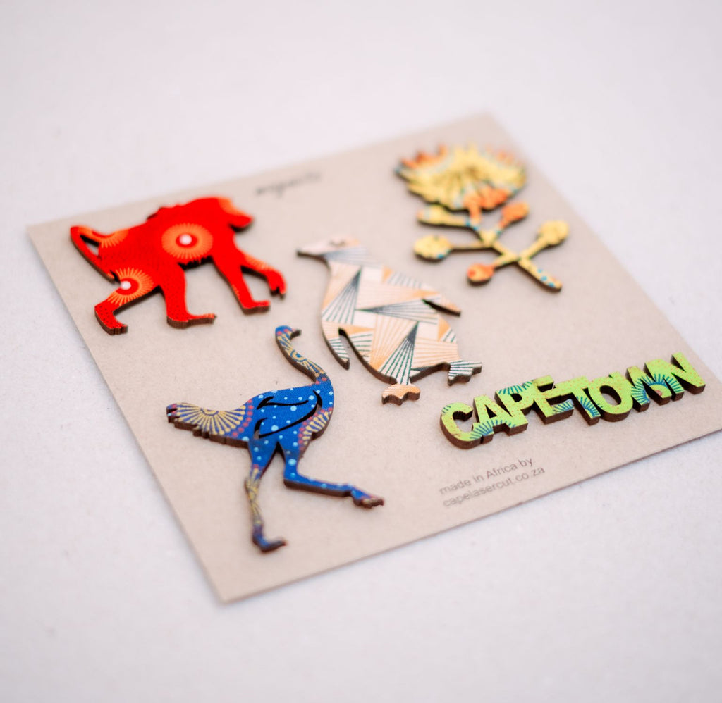 Cape Town Magnet Pack – Set of 5 Laser Cut Wooden Magnets – Ithemba ...