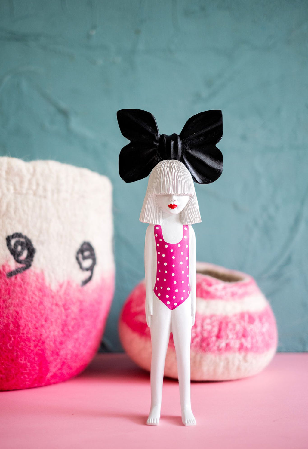 Pink Sia Top Bow African Clonette Doll Figurine – Ithemba Creations