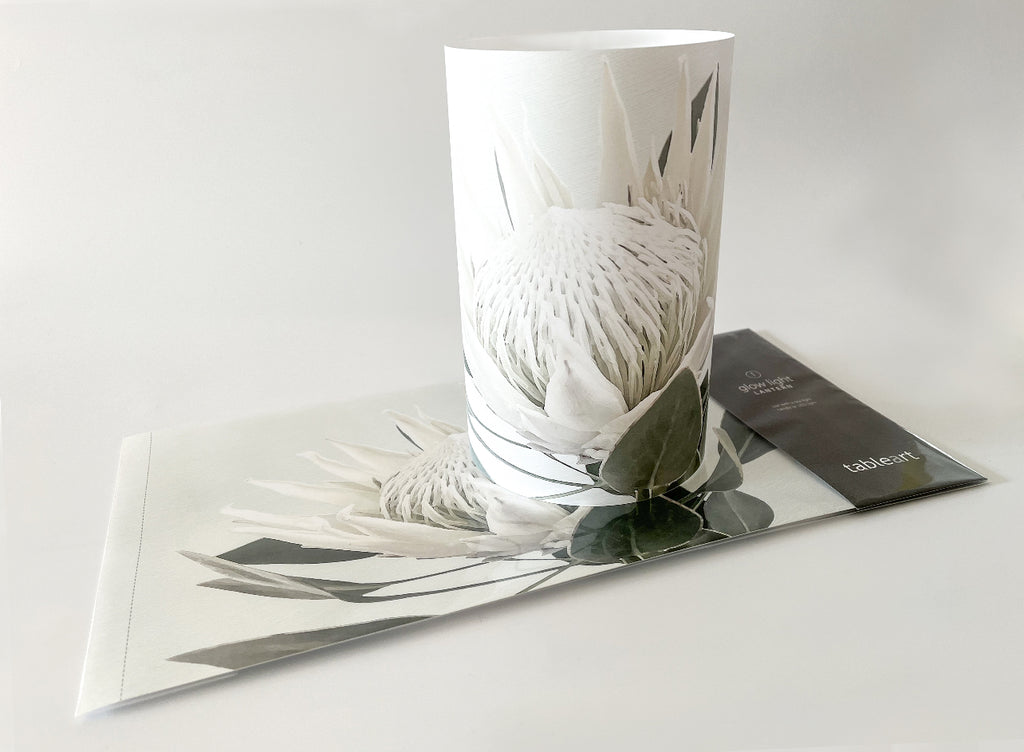 White King Protea Candle Shade / Lantern – Ithemba Creations