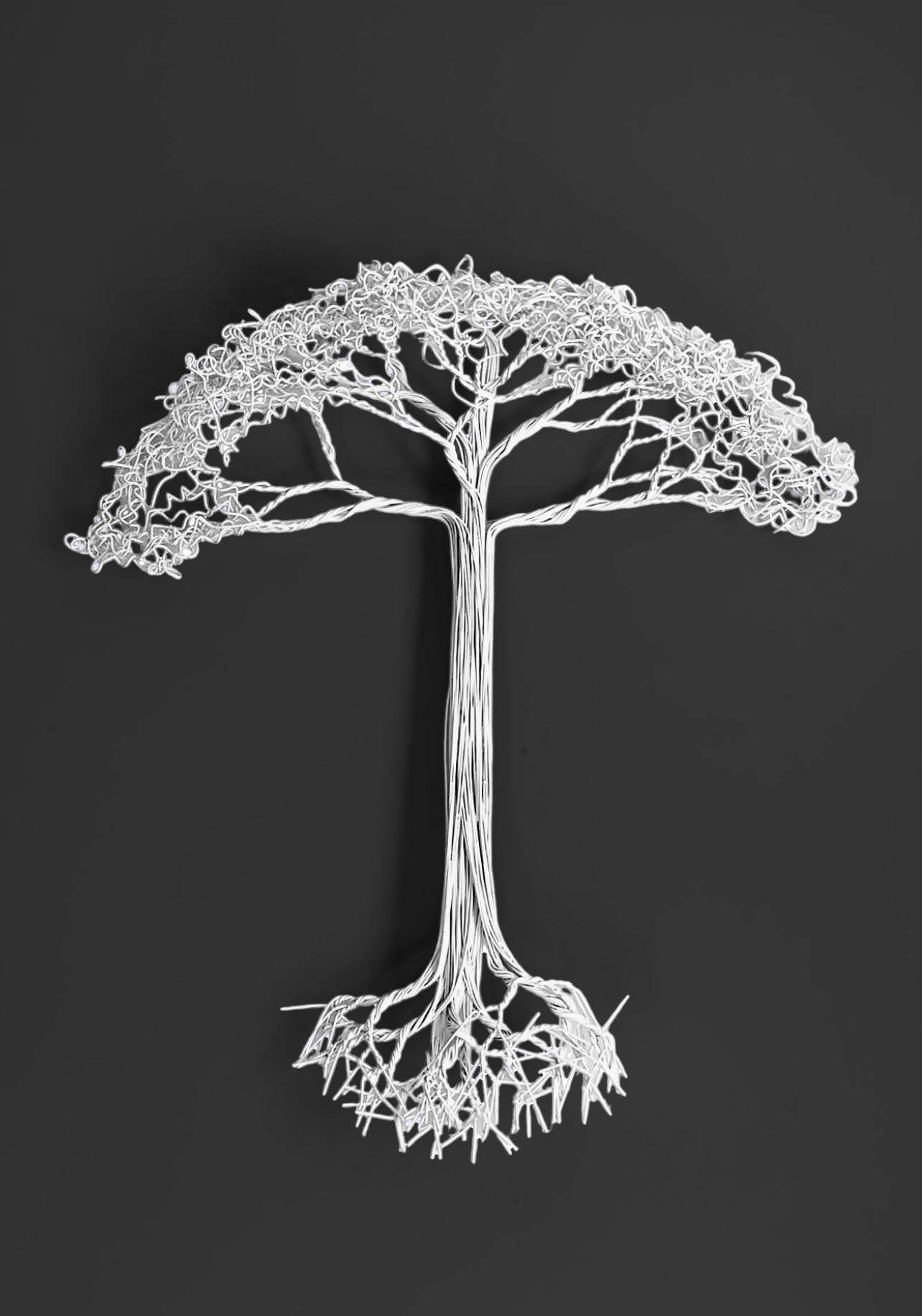 White Coated Wire Tree Wall Hanging – Ithemba Creations