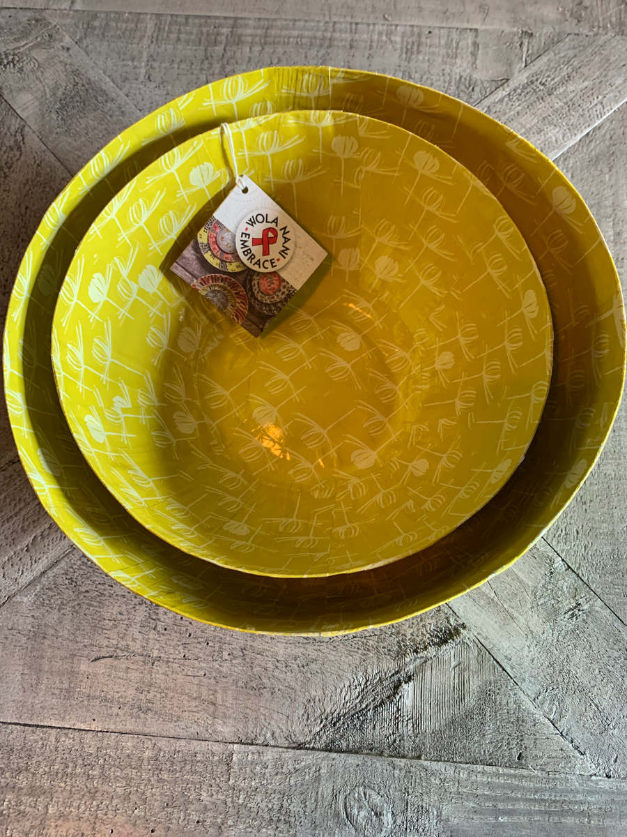 Wola Nani Floral Paper Mache Bowls – Ithemba Creations