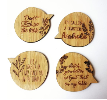 Rude Bamboo Coasters – Ithemba Creations