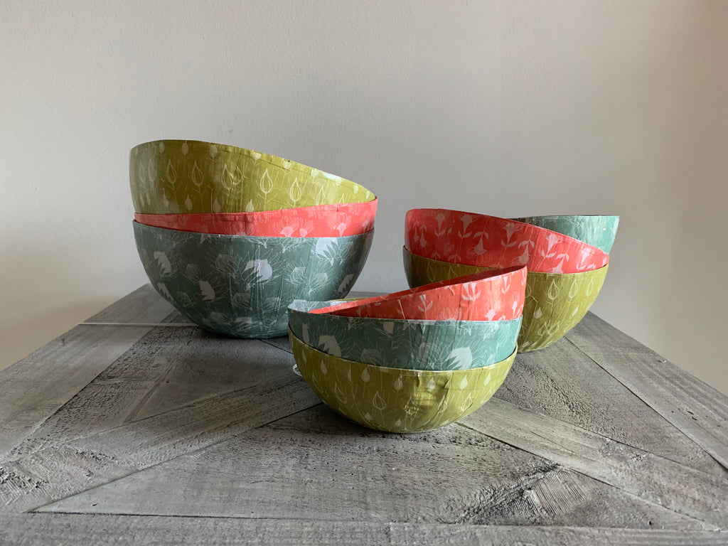Wola Nani Floral Paper Mache Bowls – Ithemba Creations