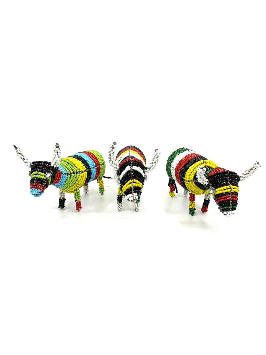 Multicolored African Beaded Nguni Cow – Ithemba Creations