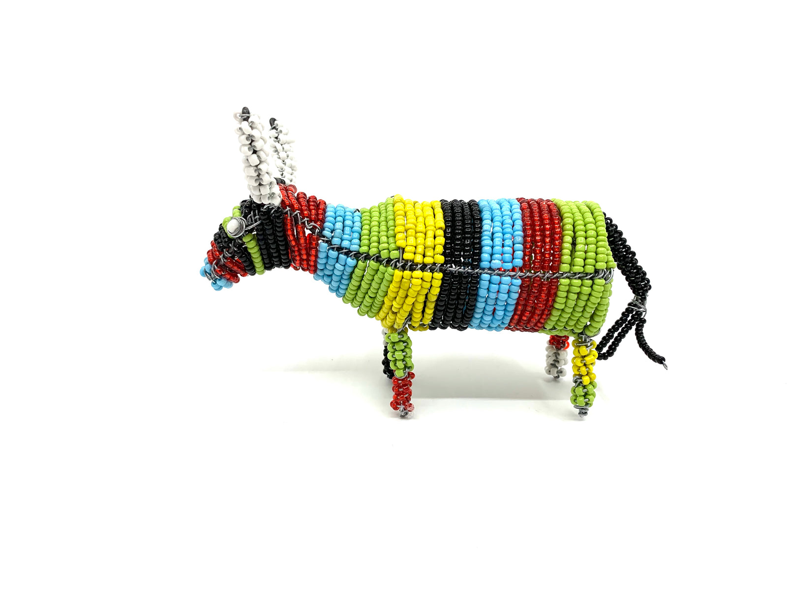 Multicolored African Beaded Nguni Cow – Ithemba Creations
