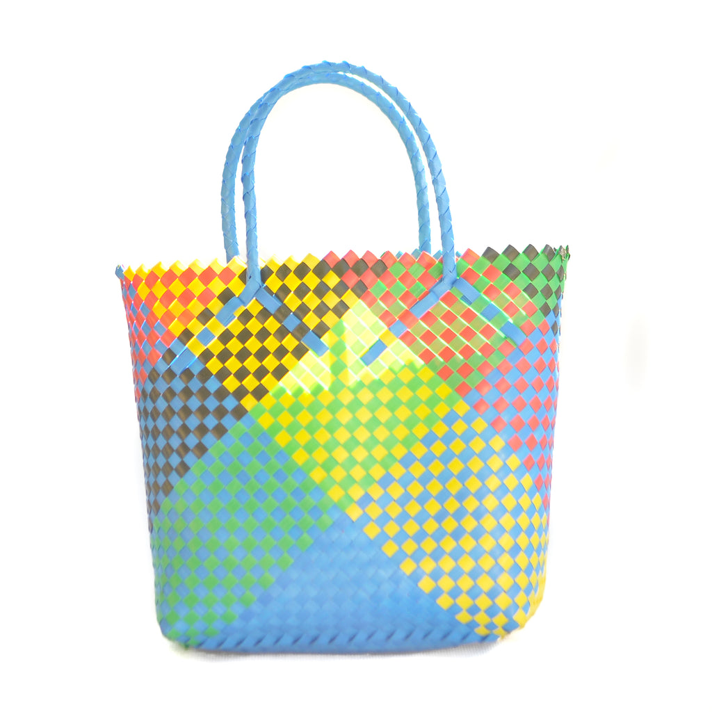 Multicolored Woven Plastic Shopper Bag – Ithemba Creations