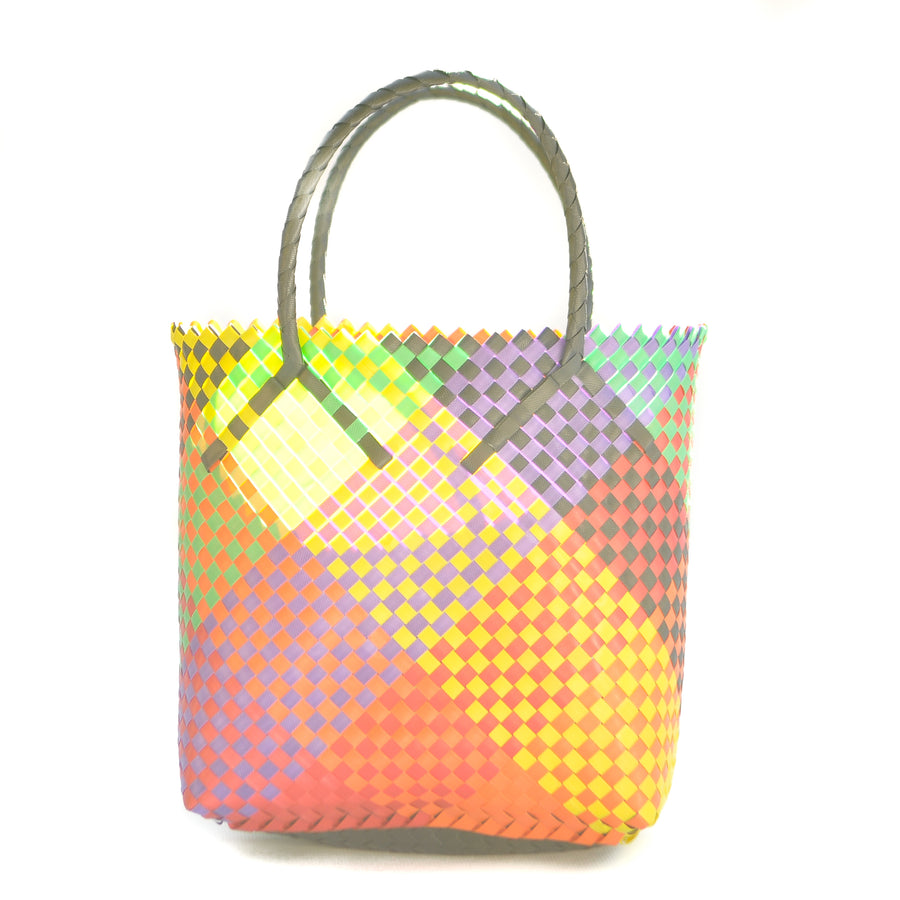 Multicolored Woven Plastic Shopper Bag – Ithemba Creations