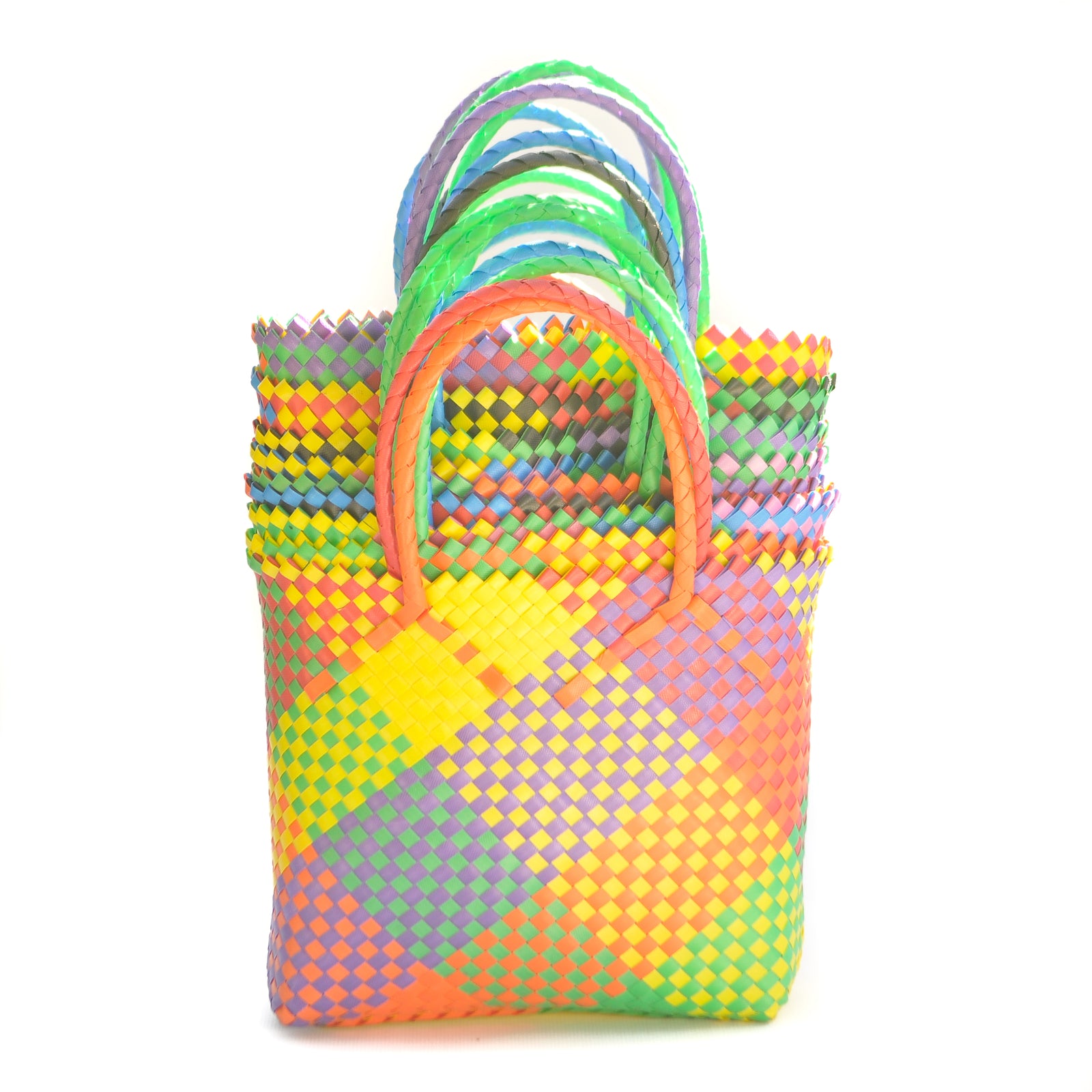 Multicolored Woven Plastic Shopper Bag – Ithemba Creations