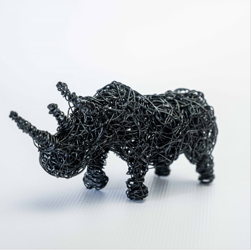 Rhino Wire Sculpture – Ithemba Creations